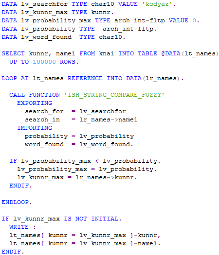 ABAP Fuzzy Search for String Compare for SAP Developer ABAP Fuzzy Search for String Compare for SAP Developer