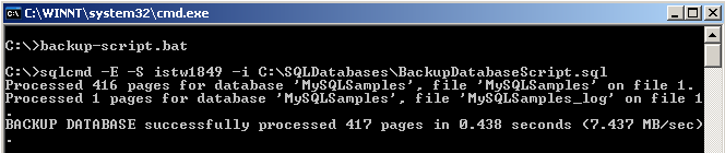Create Sql Server Database Backup With Backup Database And Sqlcmd Utility