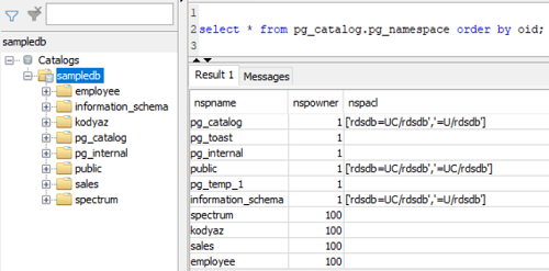 List Schemas created in Amazon Redshift Database List Schemas created in Amazon Redshift Database