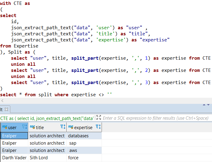 Redshift Database JSON Parse Sample SQL Query Redshift Database JSON Parse Sample SQL Query