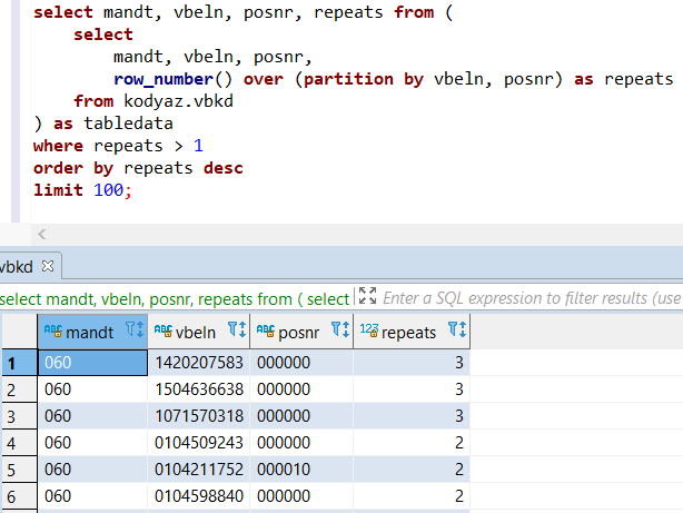Remove Duplicate Rows In Greenplum Database Table Using SQL
