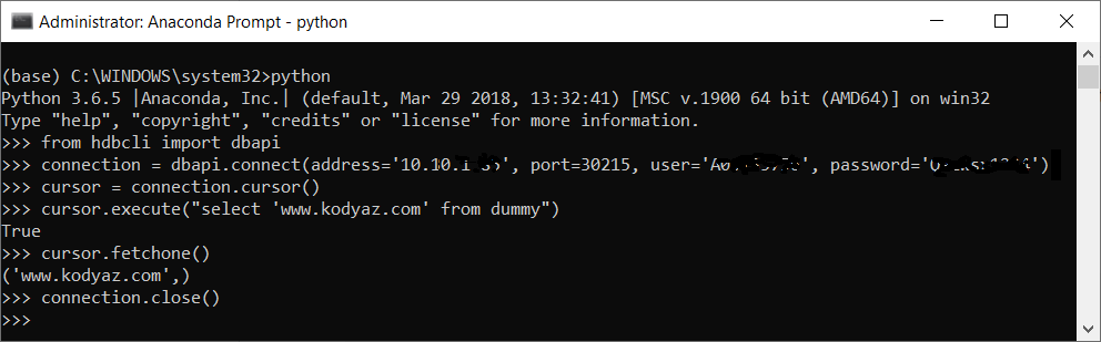 Connect SAP HANA Database using Python Code Connect SAP HANA Database using Python Code