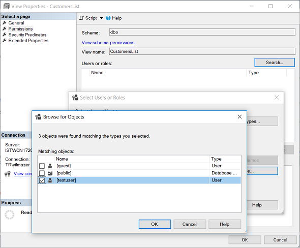 Grant SELECT On SQL View But Prevent From Underlying Database Tables