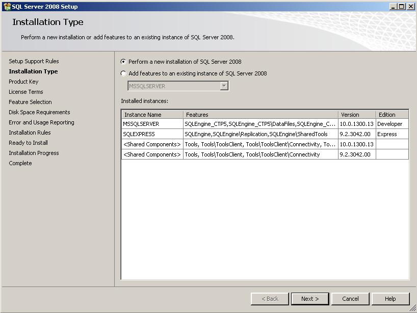 Microsoft SQL Server 2008 Installation